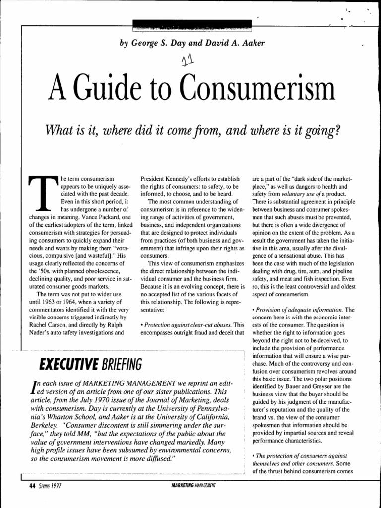 A guide to consumerism.pdf | Consumerism | Retail