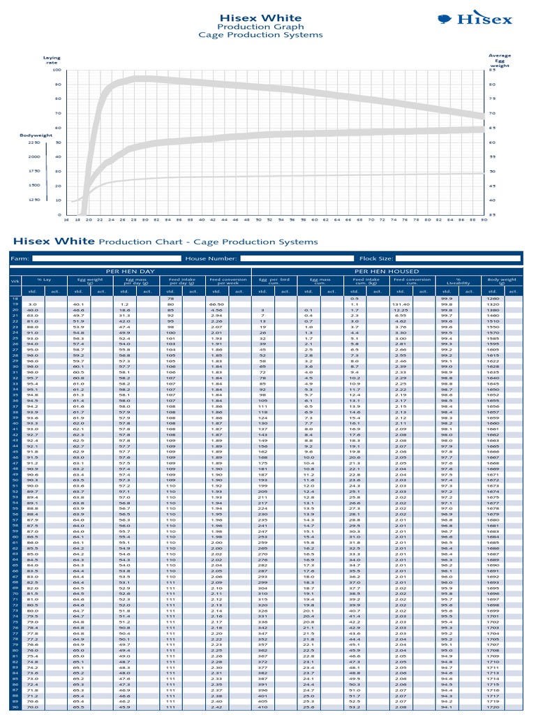 Hisex White Production Report Cage Production System Vs1408a | PDF ...