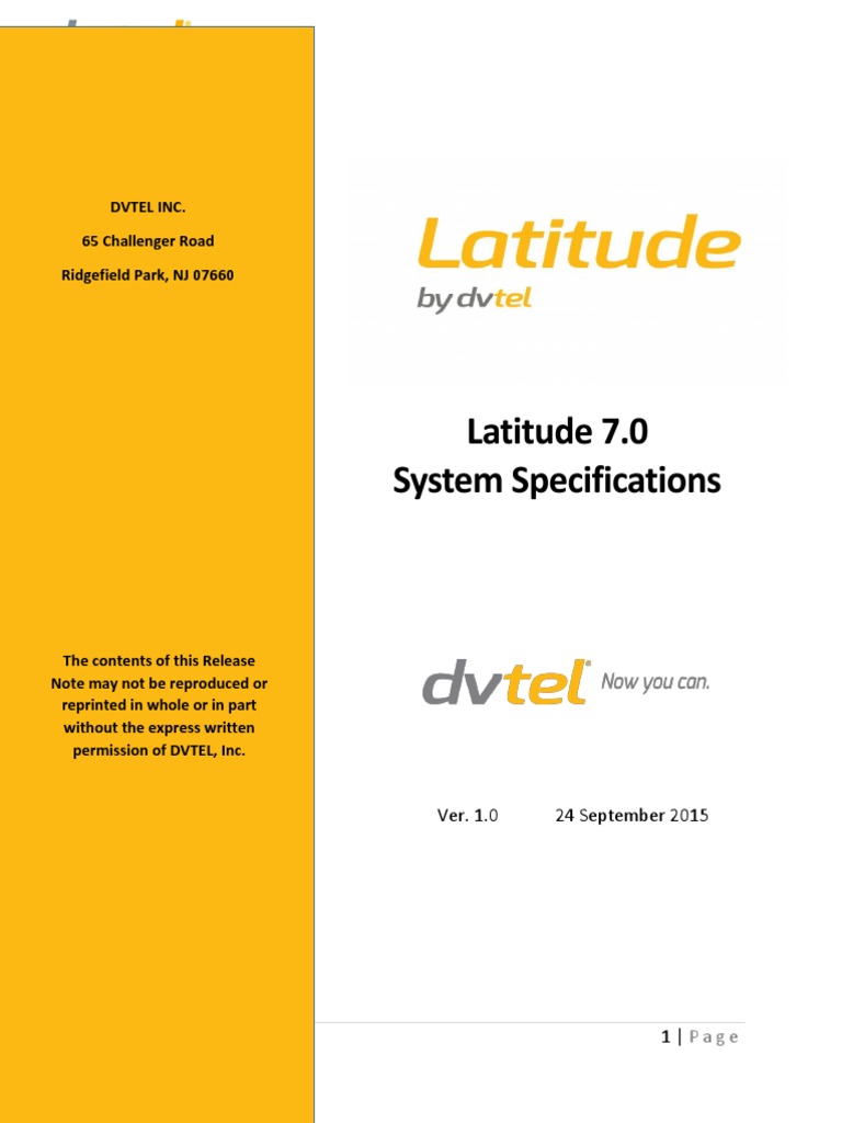 Latitude 7.0 System Specifications 24 Sep 2015 | PDF | 64 Bit Computing | Operating System
