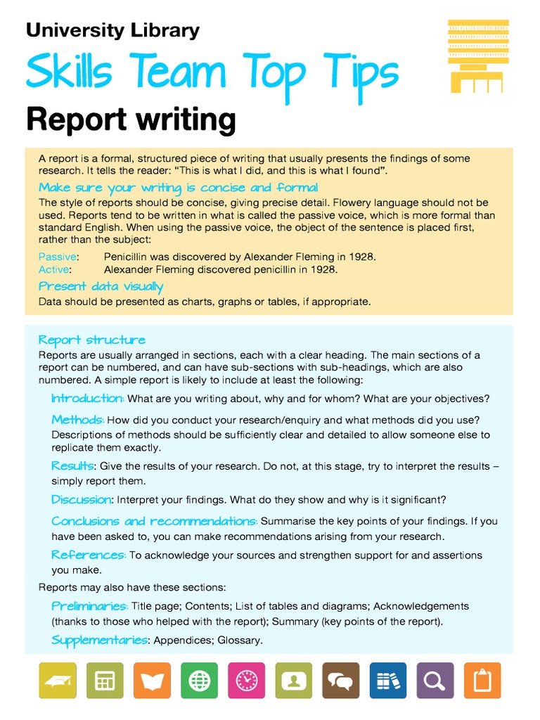 Report Writing Top Tips | PDF
