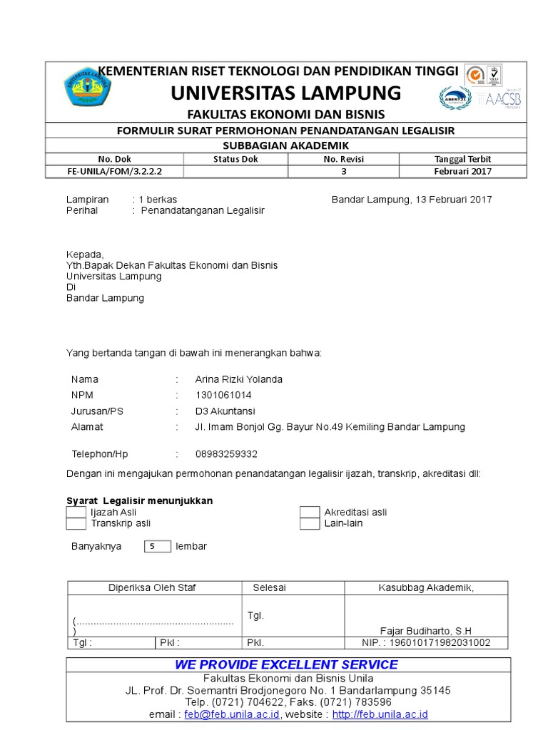 T - Formulir Penandatangan Legalisir 3 | PDF