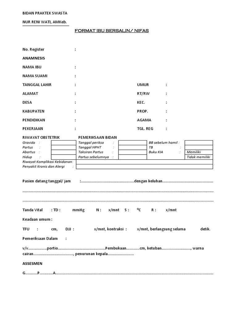 Form ANC Dan PNC | PDF