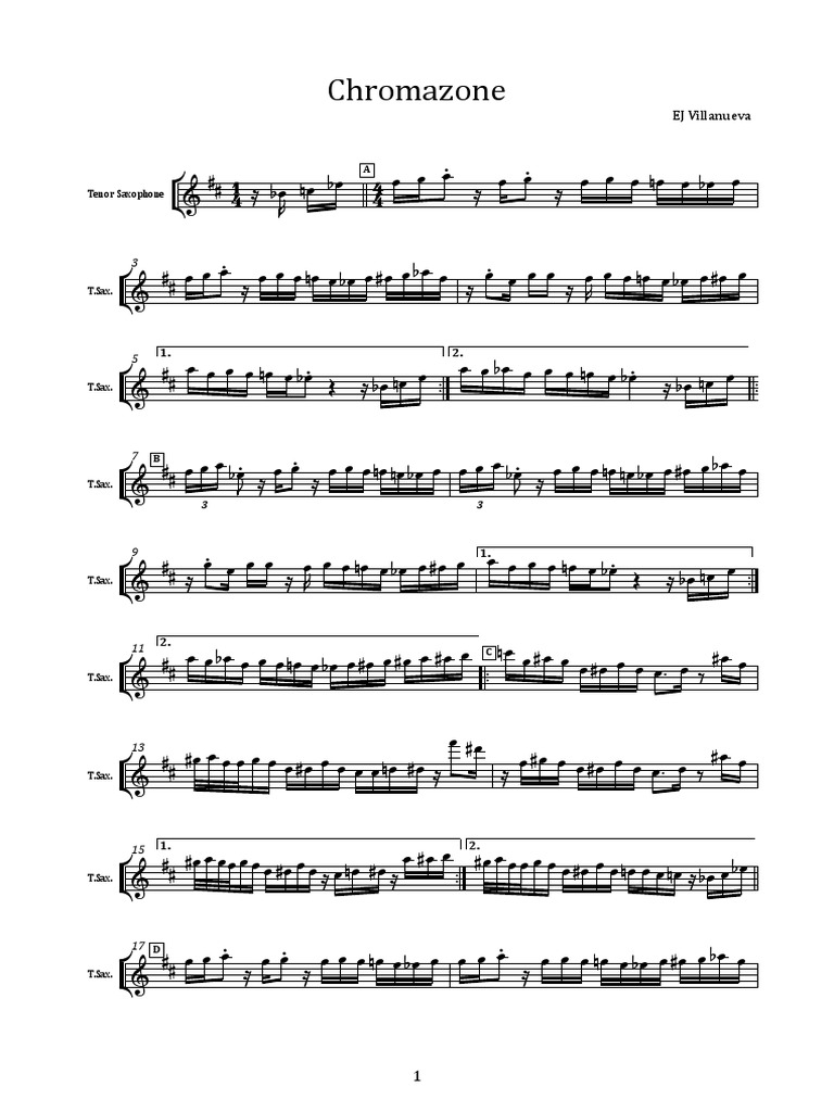 StaffPad Chromazone | PDF | Saxophone | American Styles Of Music