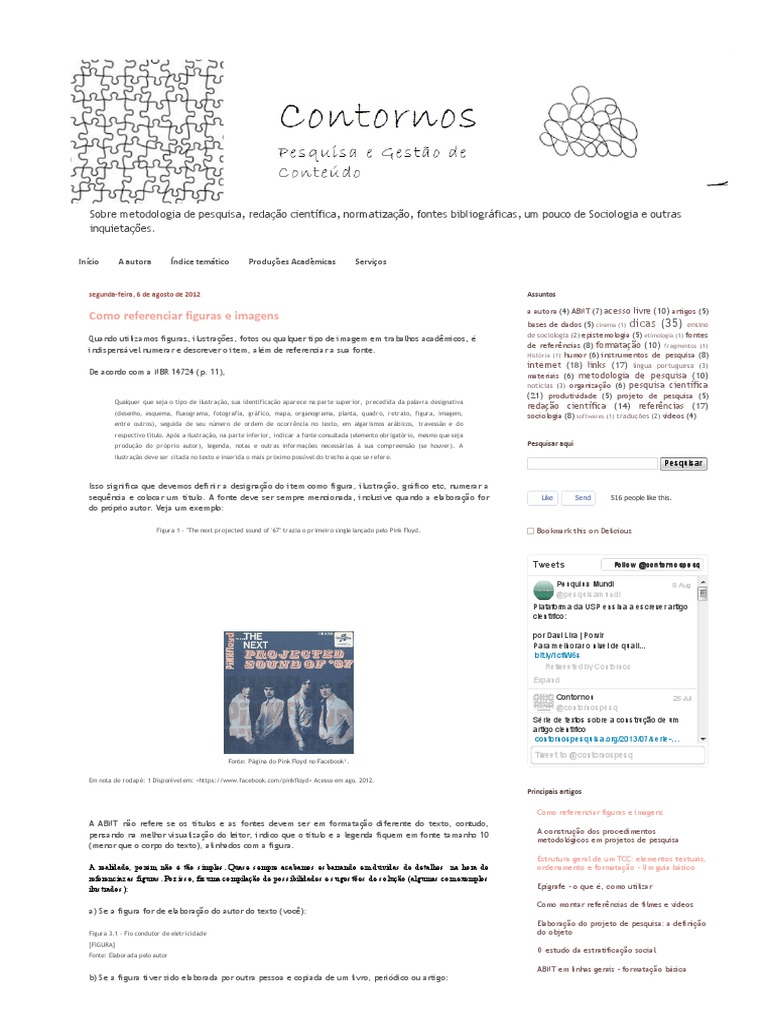 ABNT - Como referenciar figuras e imagens.pdf | Citação | Imagem