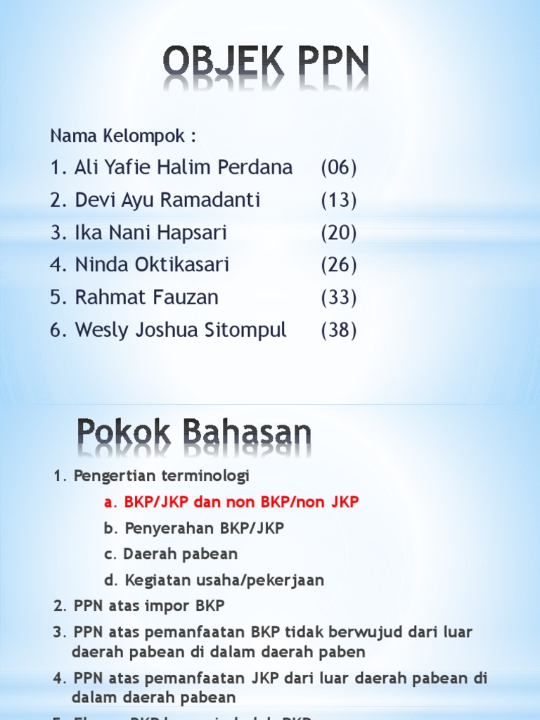 Objek PPN | PDF | Bisnis | Hukum