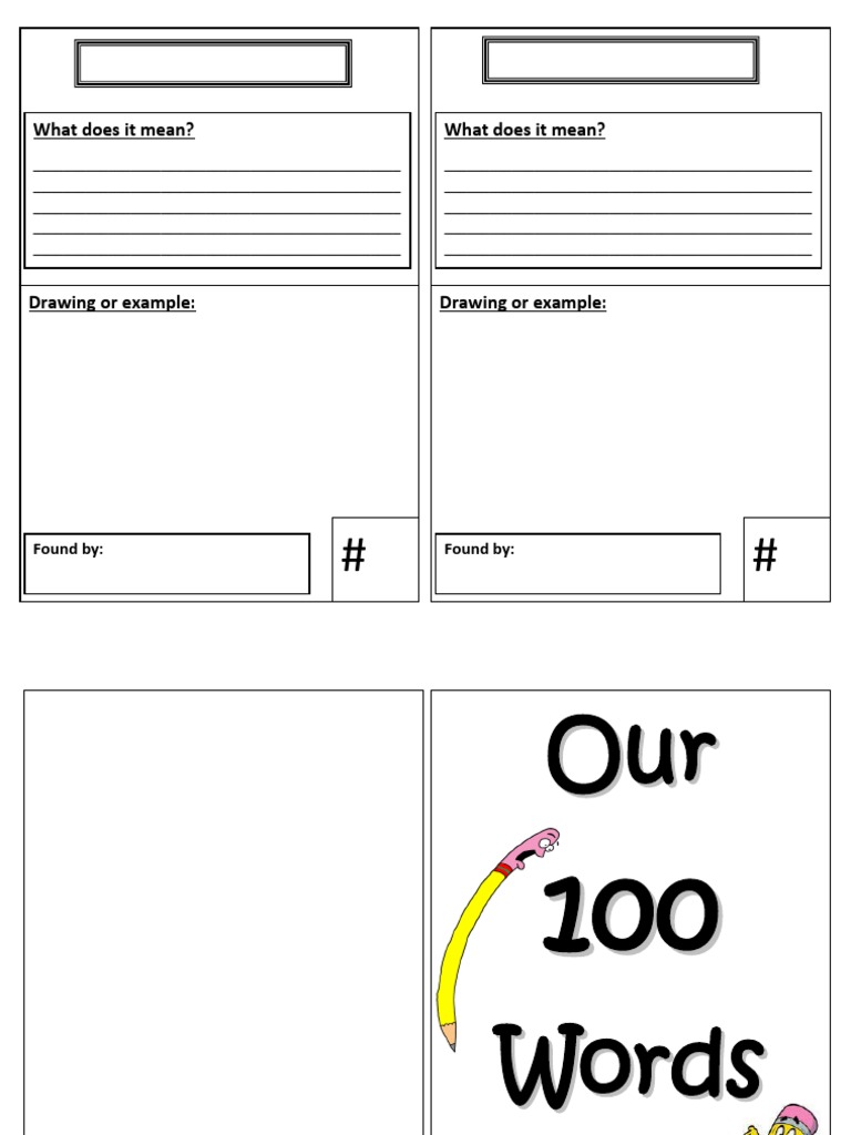 Our 100 Word Book | PDF