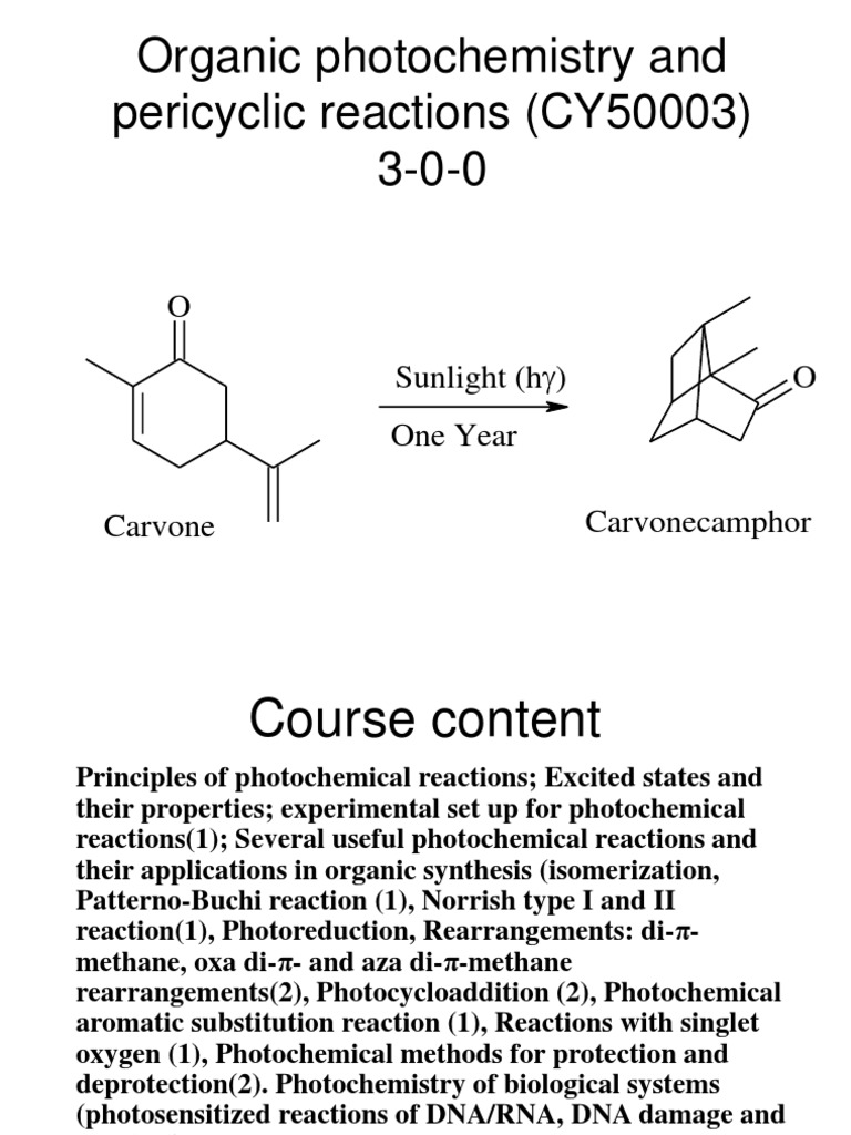 Photochemistry 1 | PDF | Photochemistry | Radical (Chemistry)