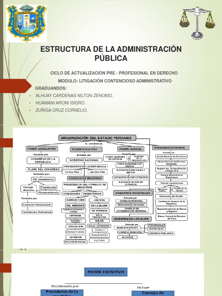 Estructura de La Administracion Publica Diapositivas | PDF | Alcalde | Gobierno local