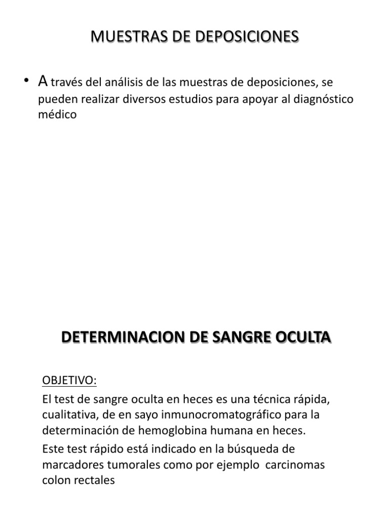 Muestras de Deposiciones | PDF | Heces | Enfermedades y trastornos