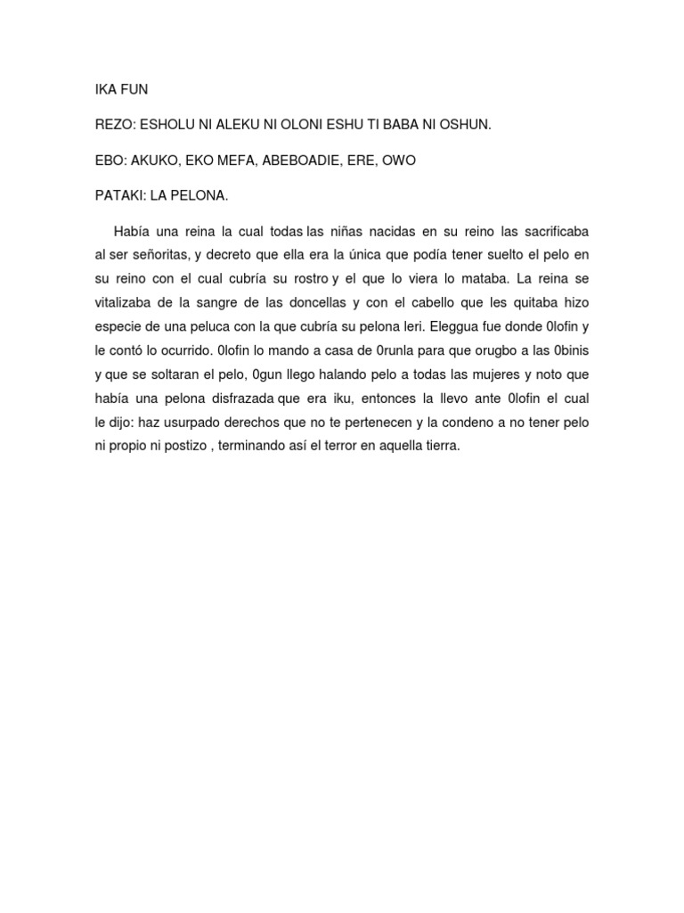 Ika Fun | PDF | Pelo | Santeria