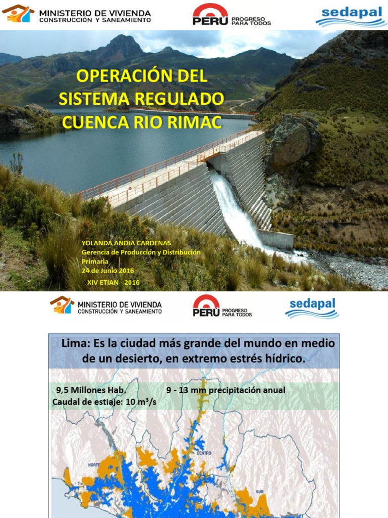 Operacion Del Sistema Regulado Cuenca Rio Rimac Yolanda Cardenas