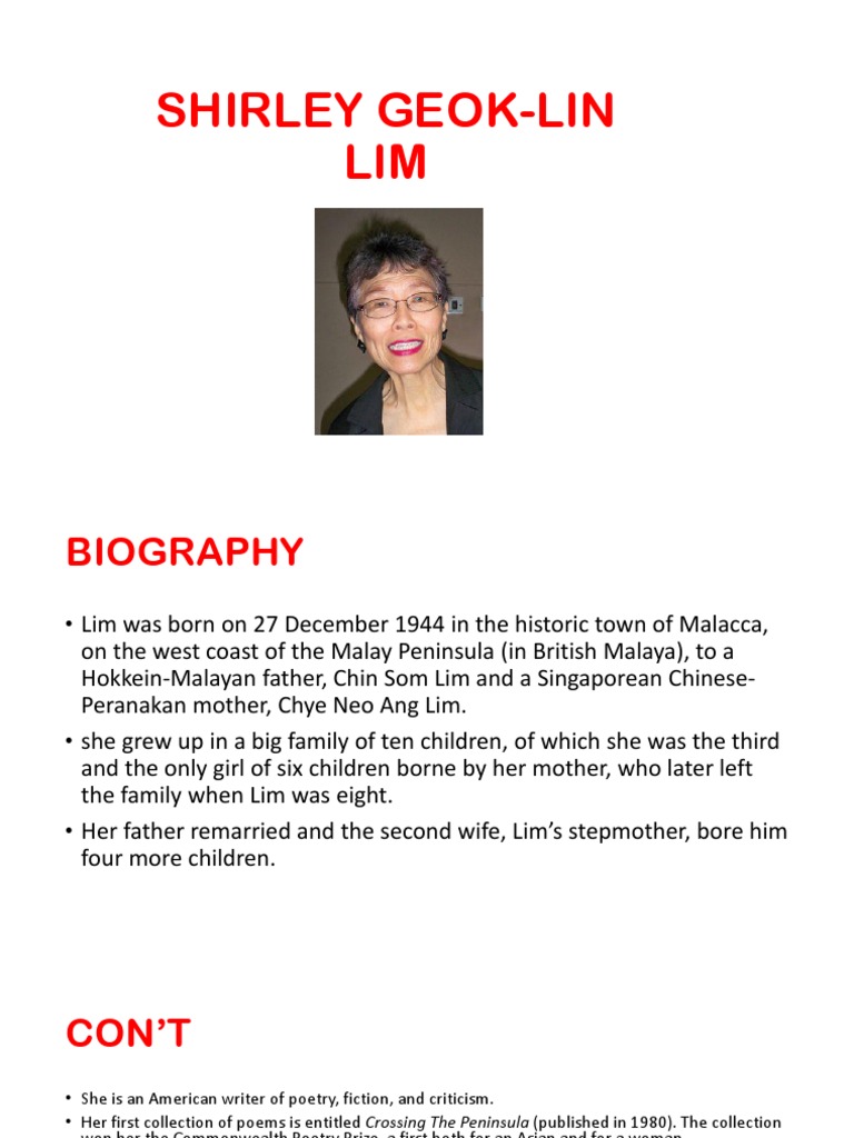 Shirley Geok-Lin Lim | PDF
