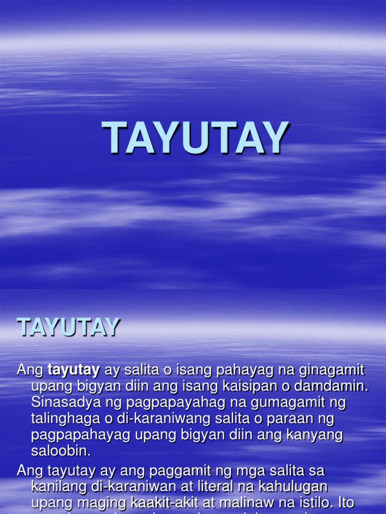 Tayutay | PDF