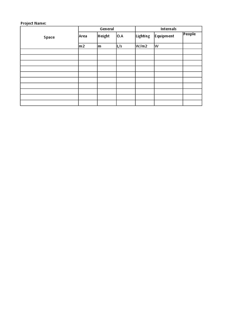 HVAC Load Estimation Sheet | PDF
