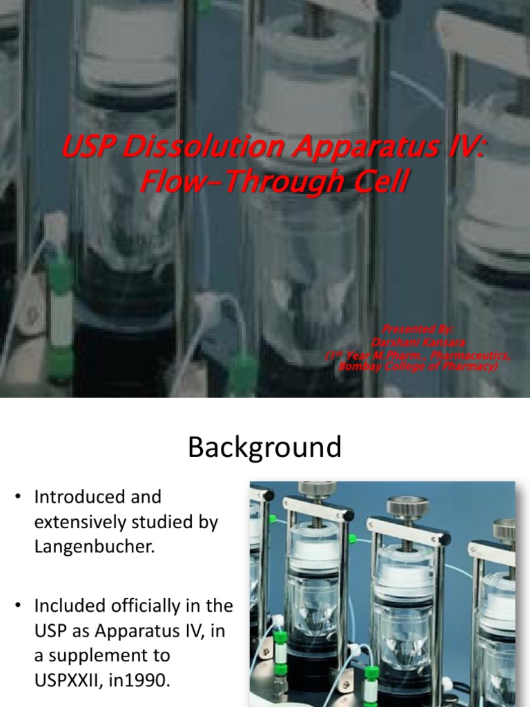 Flow Through Cell Dissolution Apparatus | PDF | Tablet (Pharmacy ...