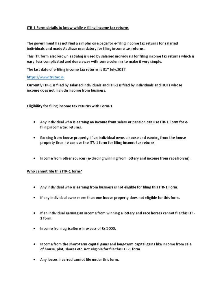 Income Tax Return Form | Download Free PDF | Capital Gains Tax | Tax ...