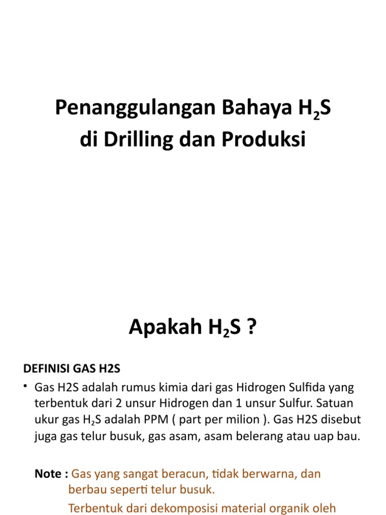 Penanggulangan Bahaya H2S | PDF | Teknologi & Rekayasa
