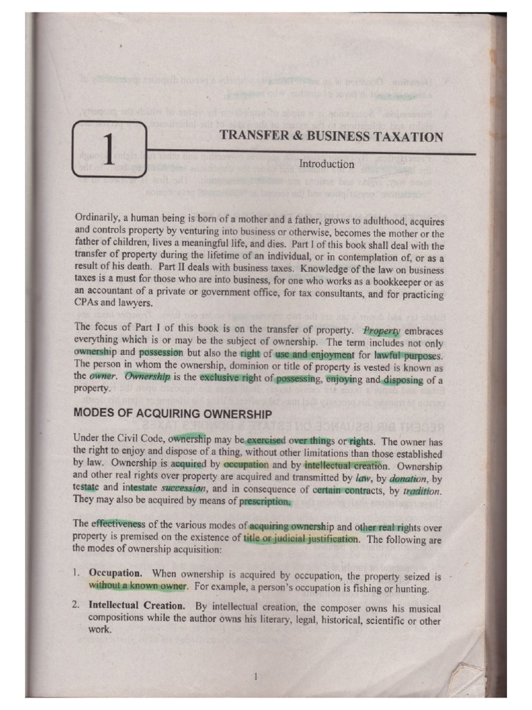 TAX2 - Chapter 1 and 2 | PDF