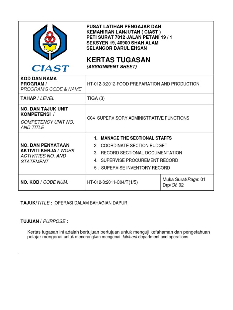 Set Teori Kertas Tugasan Contoh | PDF