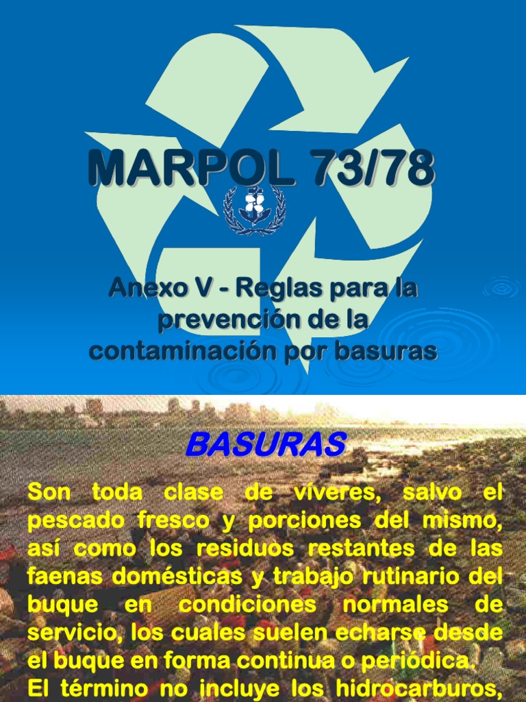 6 Anexo Marpol V | PDF | Residuos | Industrias