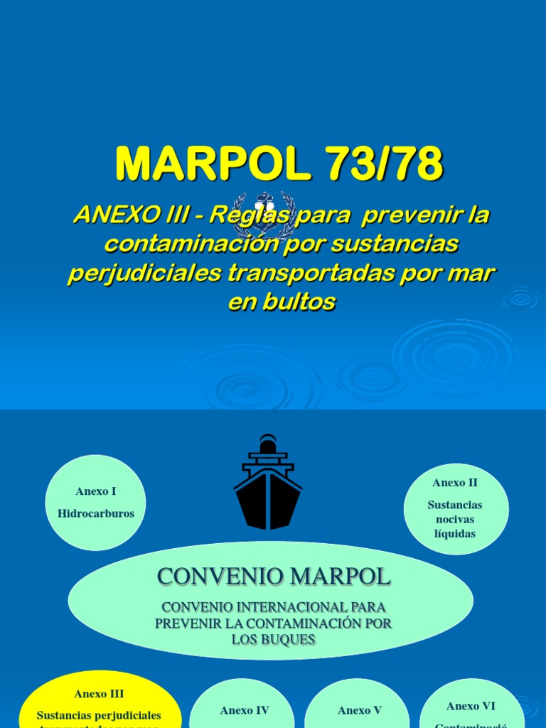 4 Anexo Marpol III | PDF | Contaminación | Química