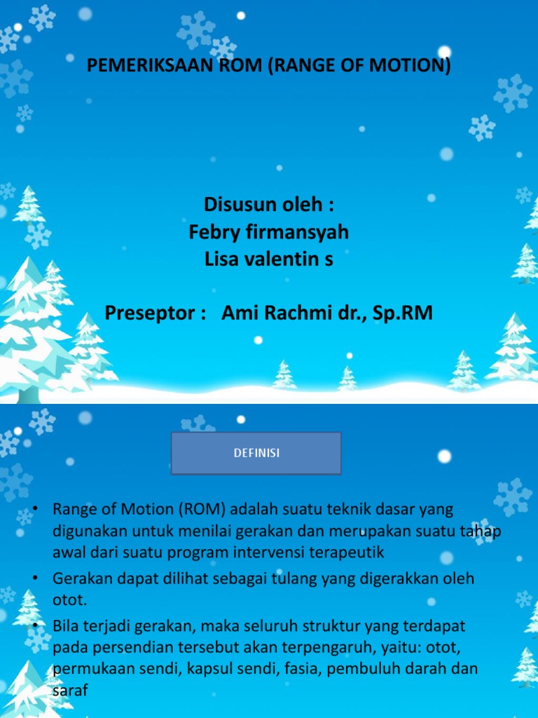 Pemeriksaan Range of Motion (ROM) | PDF | Sains & Matematika