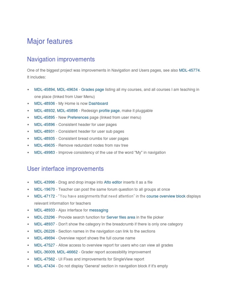 Major Features: Navigation Improvements | PDF | Java Script | Ajax (Programming)