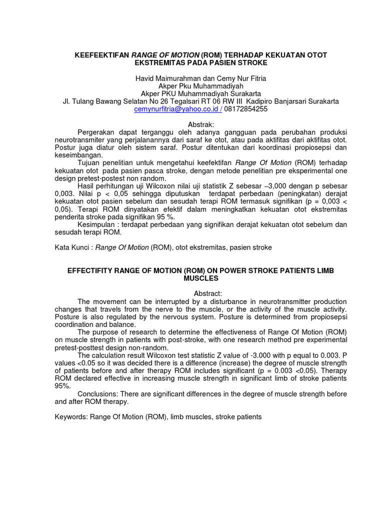 Rom Untuk Stroke | PDF | Sains & Matematika
