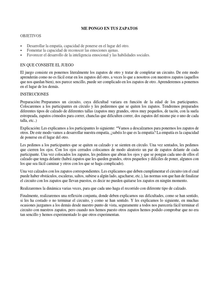 Me Pongo en Tus Zapatos | PDF | Zapato | Programación lineal