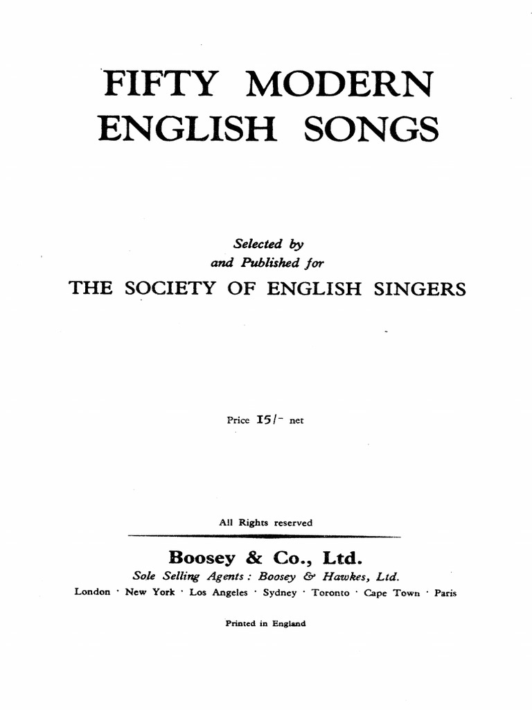 50 Modern English Songs (Various) PDF | PDF