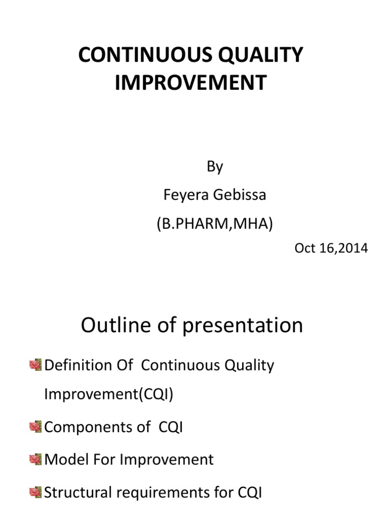 Continuous Quality Improvement | PDF | Quality Management | Goal