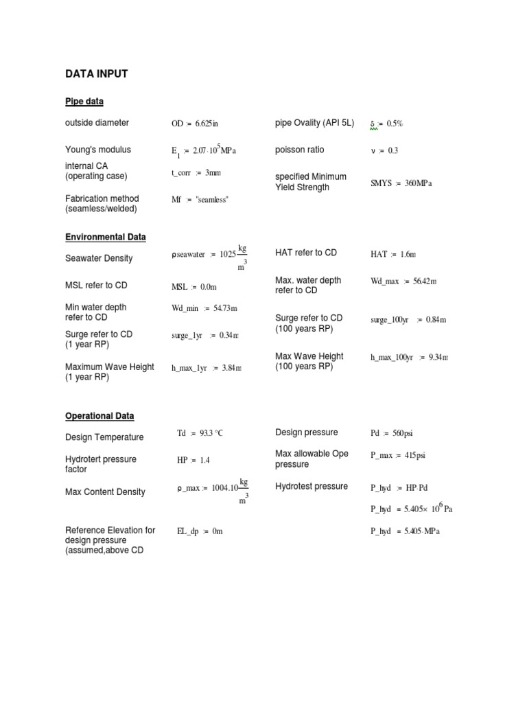 Required Wall Thickness Calculations | PDF | Pipe (Fluid Conveyance ...