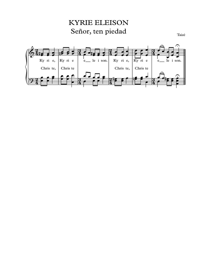 Kyrie Eleison Taize II | PDF
