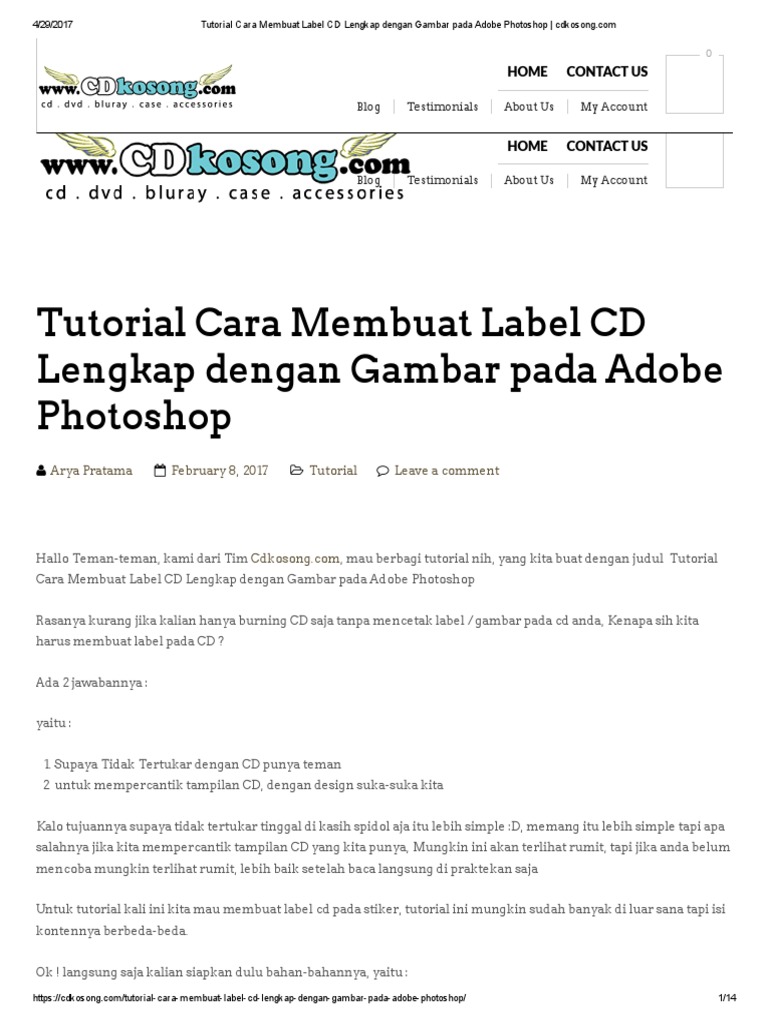Tutorial Cara Membuat Label CD Lengkap Dengan Gambar Pada Adobe ...