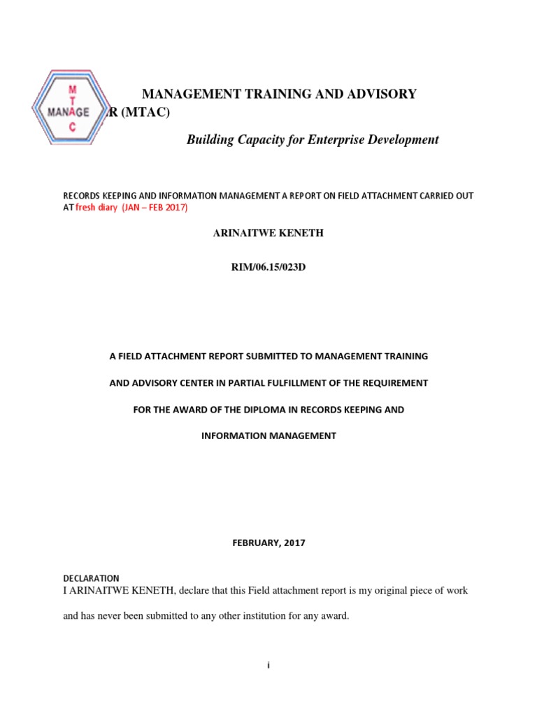 Management Training and Advisory Center (Mtac) : Building Capacity For ...