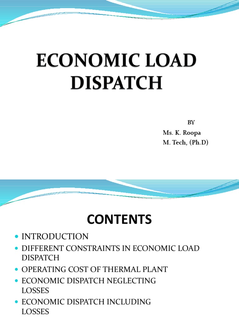 Unit - I Economic Load Dispatch | PDF | Electric Power Transmission ...