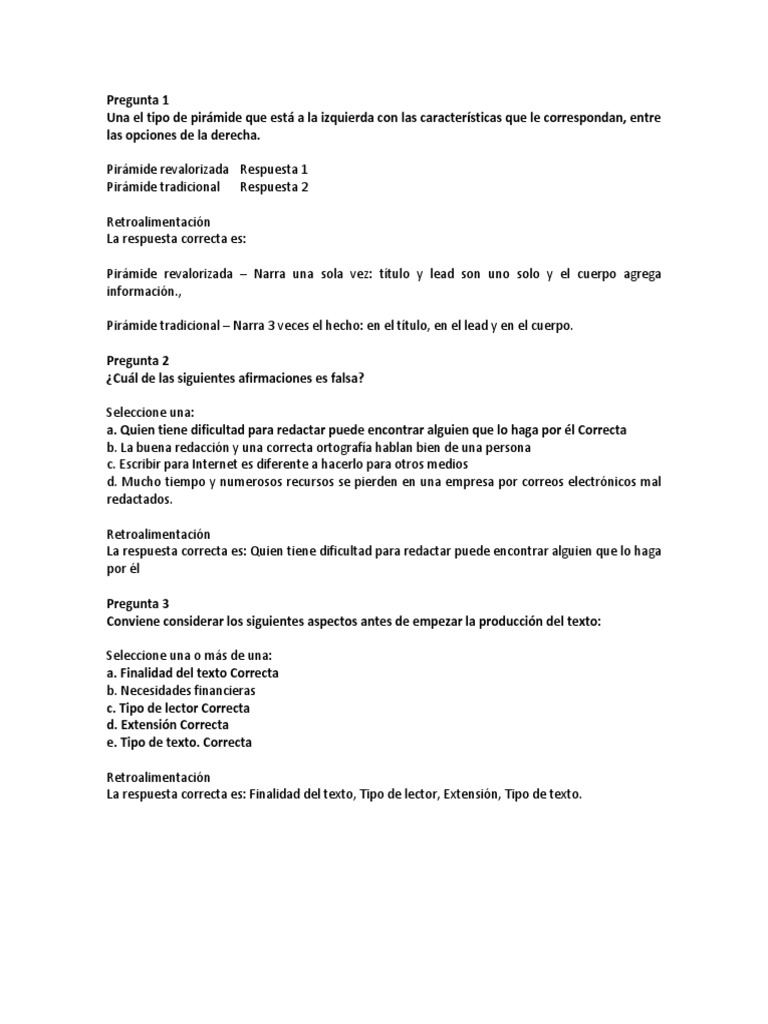 Examen Final - Semana 8-Fundamentos de Redaccion | PDF | Verbo | Asunto ...
