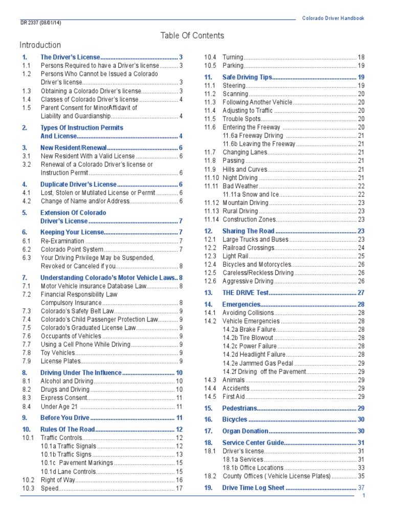 Colorado Driver's Handbook | Download Free PDF | Driver's License ...