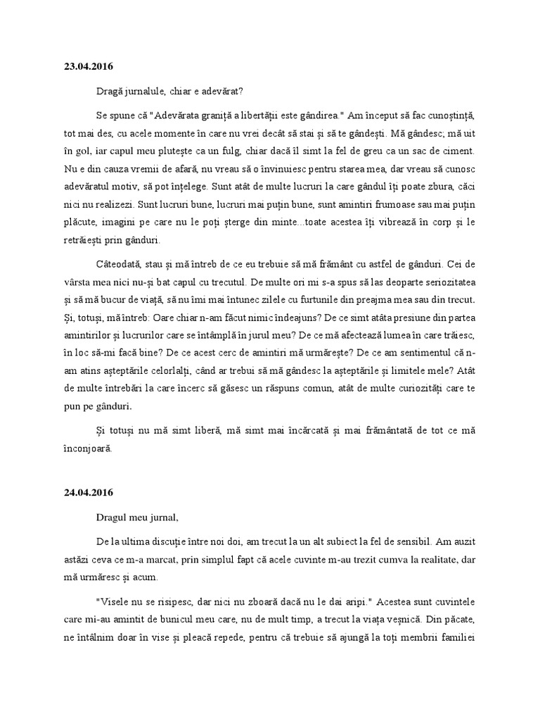 Pagini de Jurnal | PDF