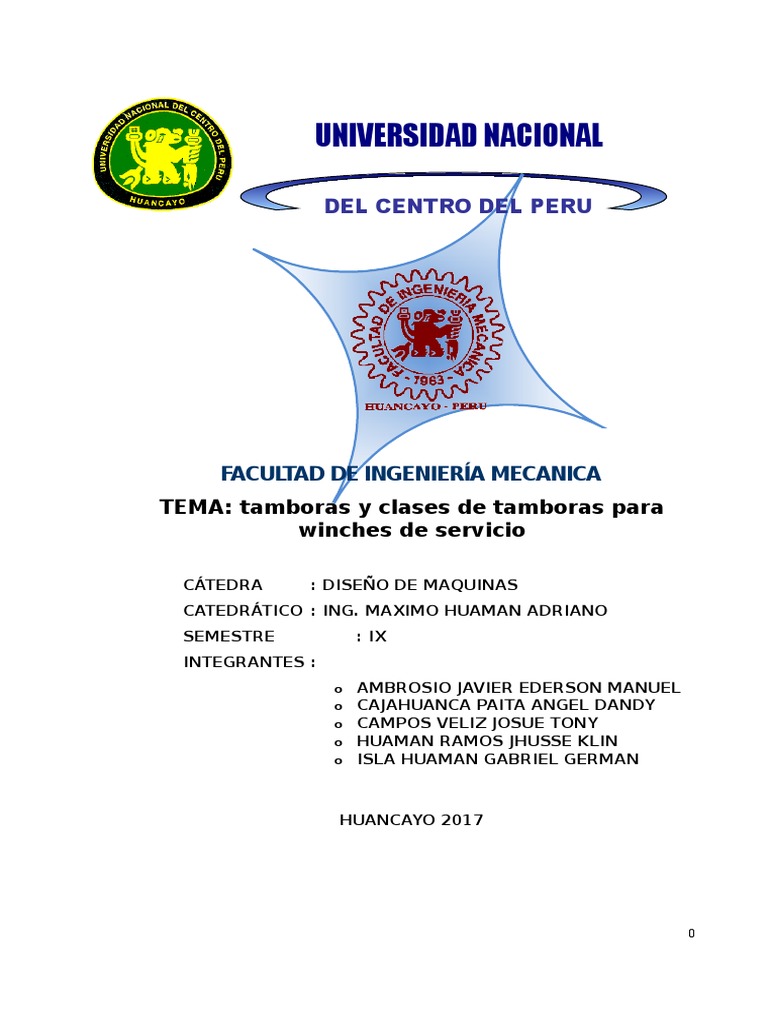 Tambor y Clases de Tambor para Winches de Servicio | PDF | Máquinas | Science