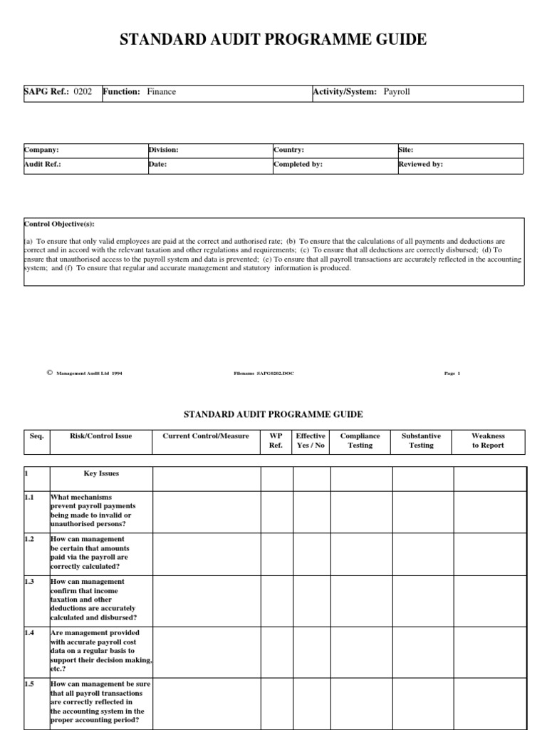 pay roll | Payroll | Audit