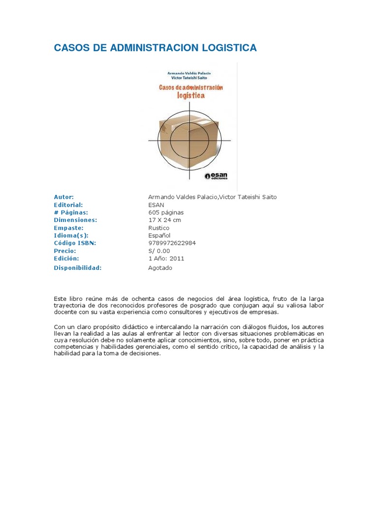 Caso de Administracion Logistica | PDF