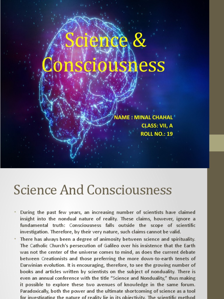 Science & Consciousness | PDF | Consciousness | Self
