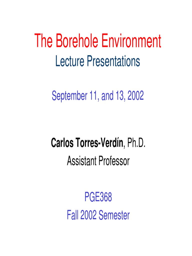 5 Borehole Environment PDF | PDF