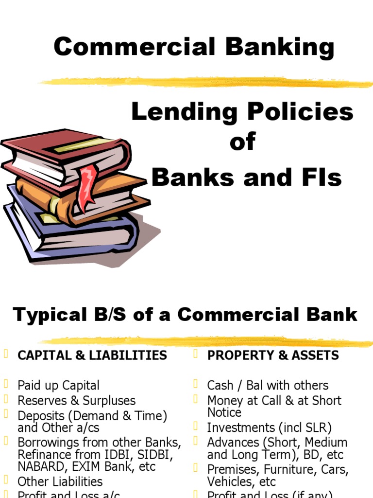 Commercial Banking Lending Policies of Banks and Fis | PDF | Mortgage ...