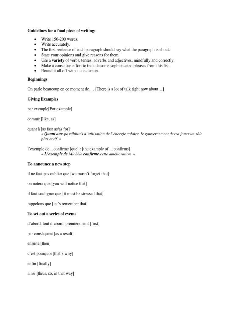 Food Writing Guidelines and Tips | PDF | Language Mechanics | Morphology