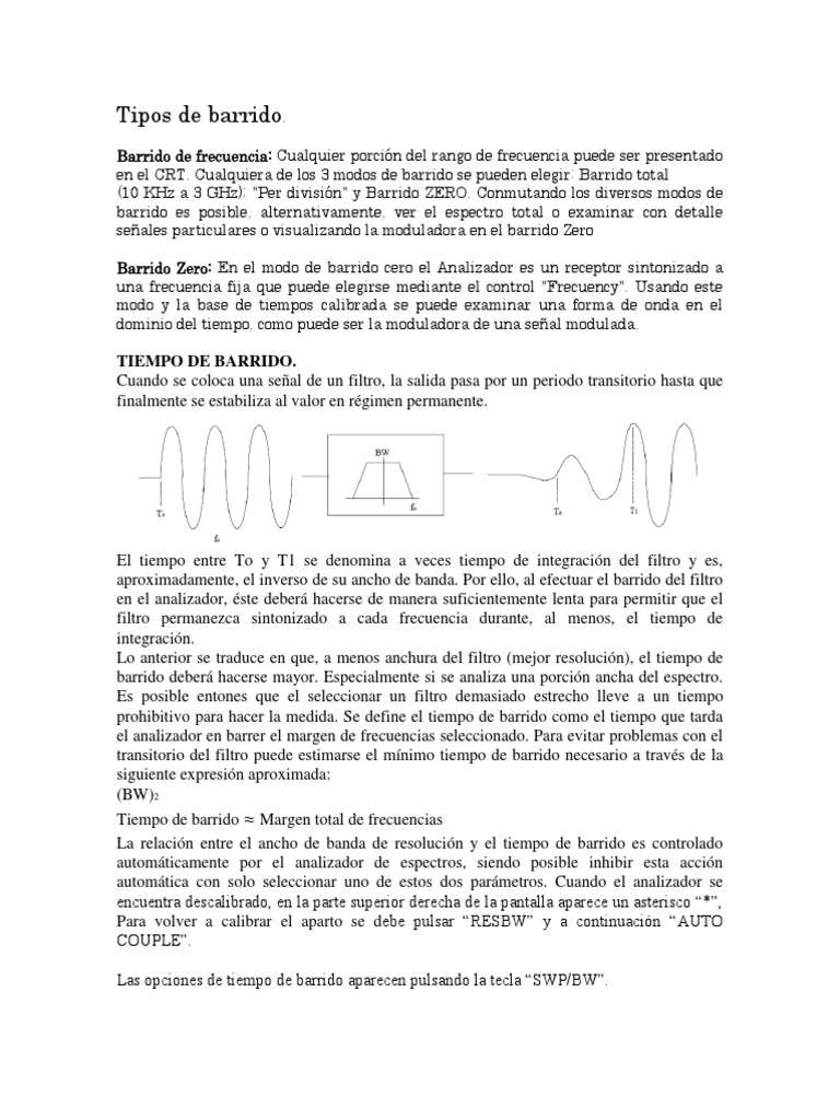 Tipos de Barrido | PDF