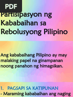 Mga Kababaihan Sa Panahon NG Rebolusyon | PDF