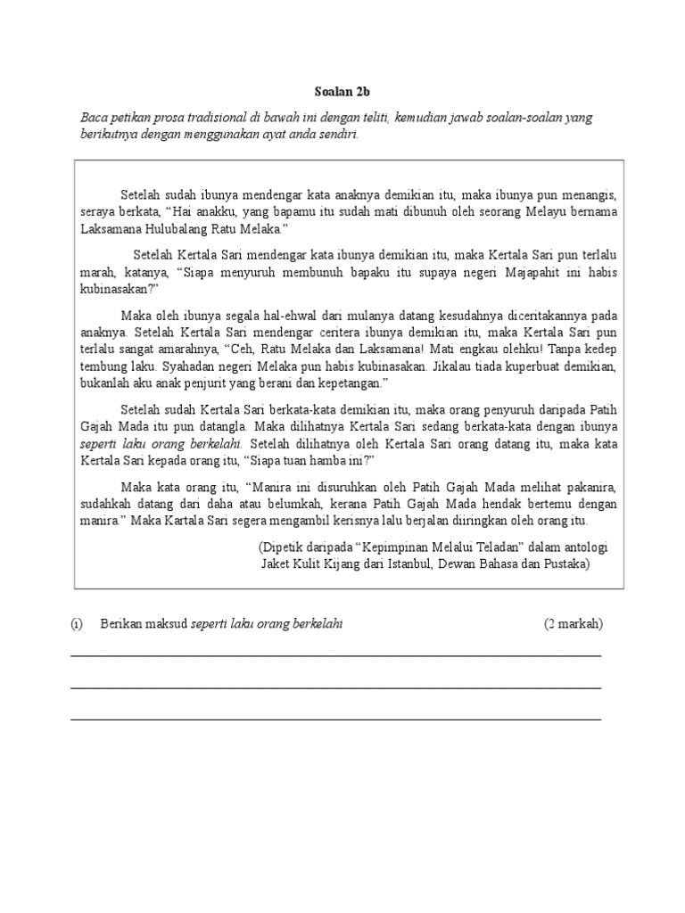 Maksud Prosa Tradisional Kertala Sari | PDF