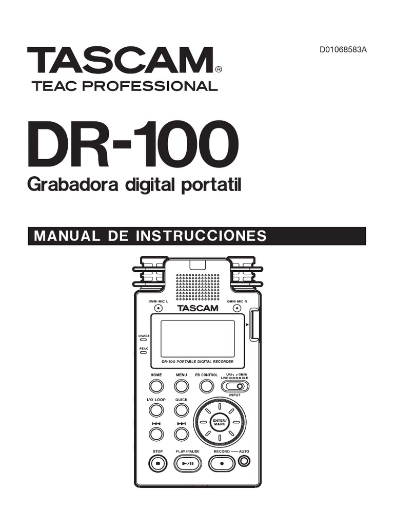 Dr-100 Manual Del Usuario Espanol Modelo Discontinuado | PDF | Batería ...